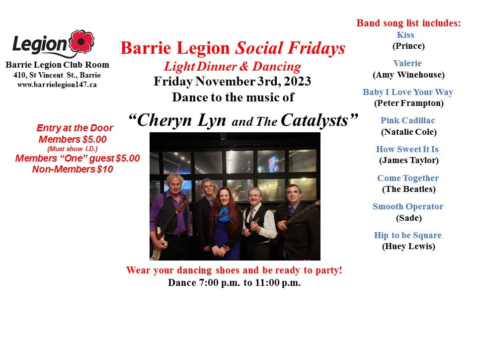 Cheryn Lyn and The Catalysts, Barrie Legion 147, 3 November 2023 ...