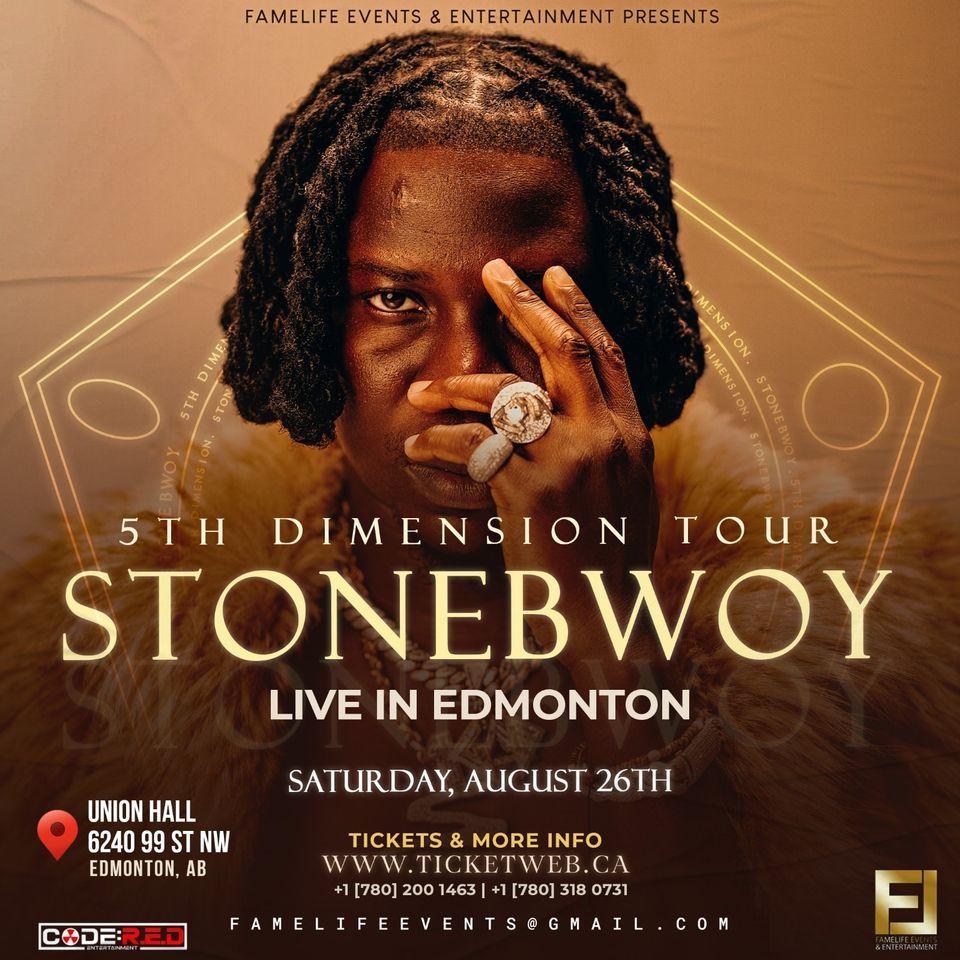 Stonebwoy Live In Edmonton (5th Dimension North America Tour), Union ... Stonebwoy Live In Edmonton (5th Dimension North America Tour), Union ...