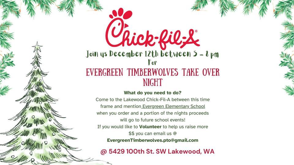 Evergreen Timberwolves Take Over Night at Chick-fil-A, 5429 100th St SW ...