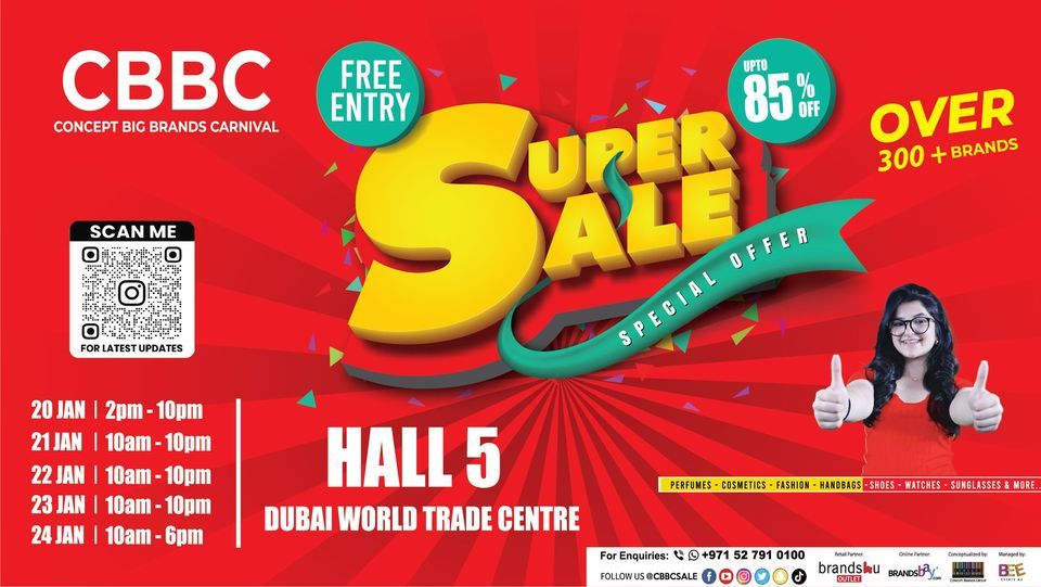 CBBC Super Sale, Dubai World Trade Centre, Hall 5, 20 January to 24 ...