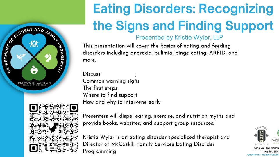 Eating Disorders: Recognizing the Signs and Finding Support, Penn ...