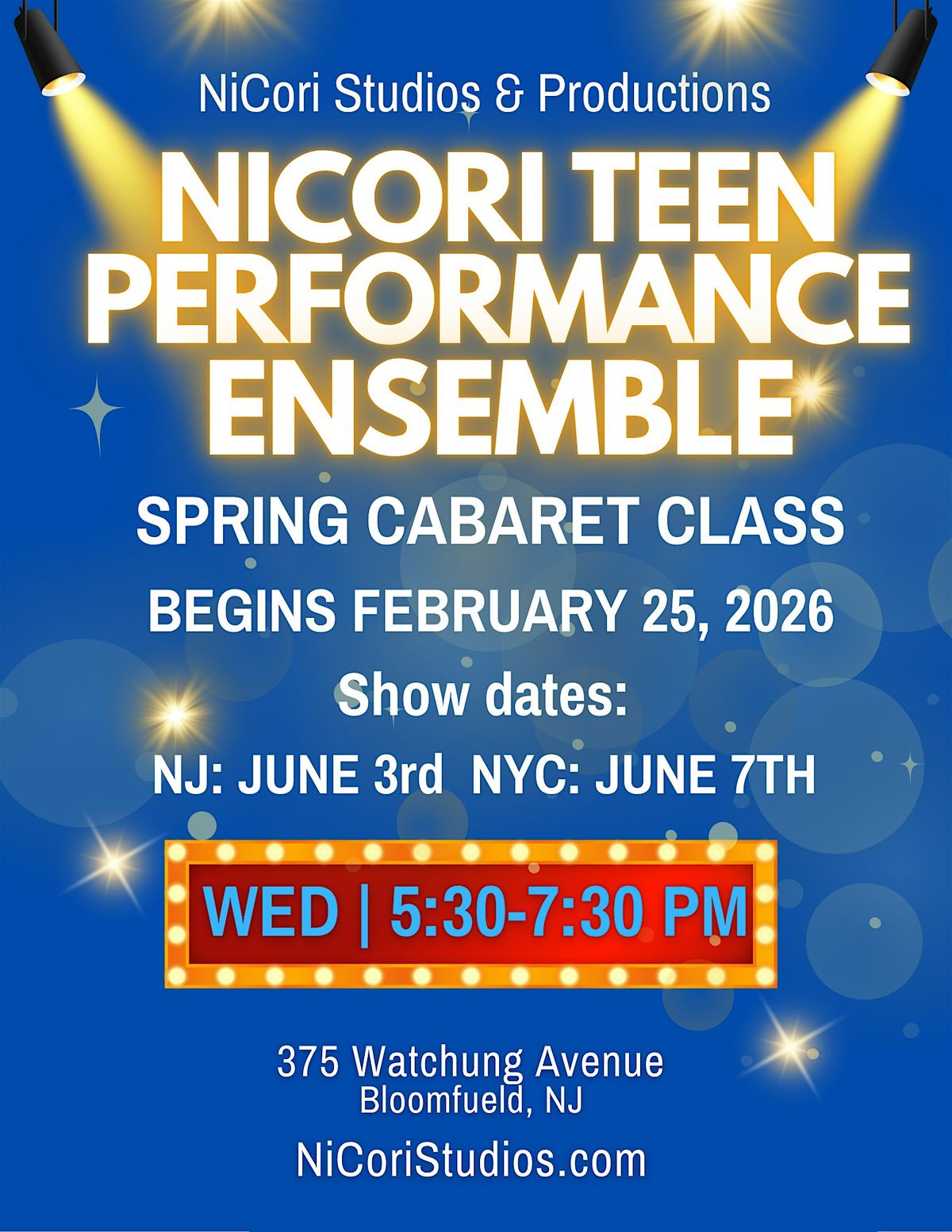 NiCori Teen Cabaret REGISTRATION, Watchung Presbyterian Church ...