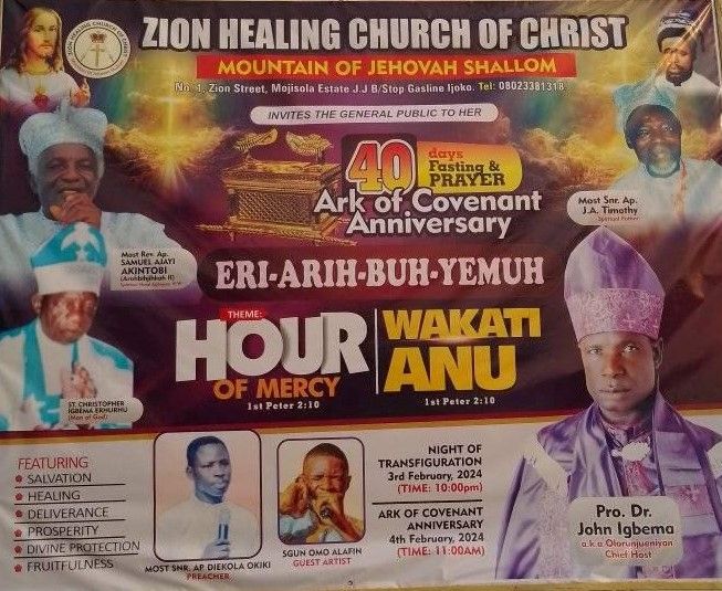 40 DAYS FASTING AND PRAYER, Ijoko, Sango Otta, Lagos, 4 February 2024 ...