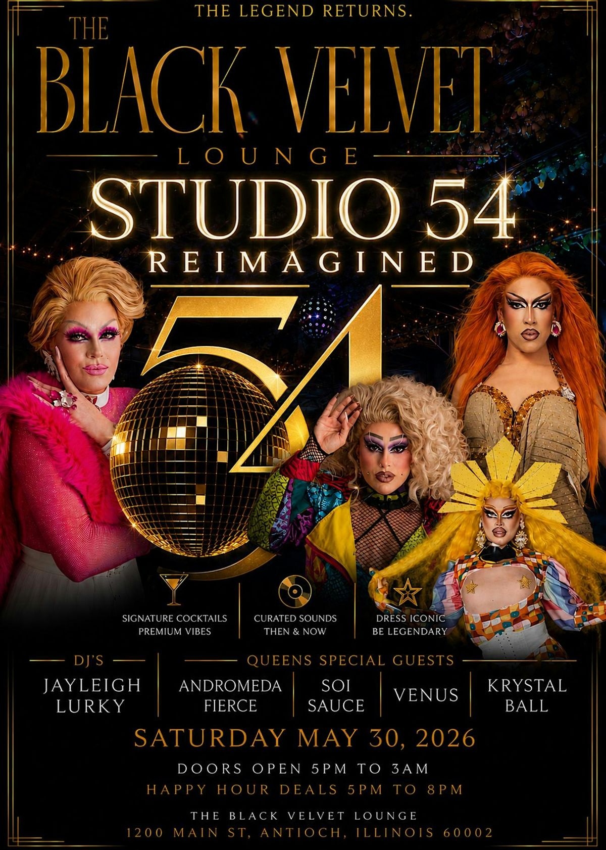 Studio 54 Reimagined, Black Velvet Lounge, Antioch, 30 May 2026 | AllEvents