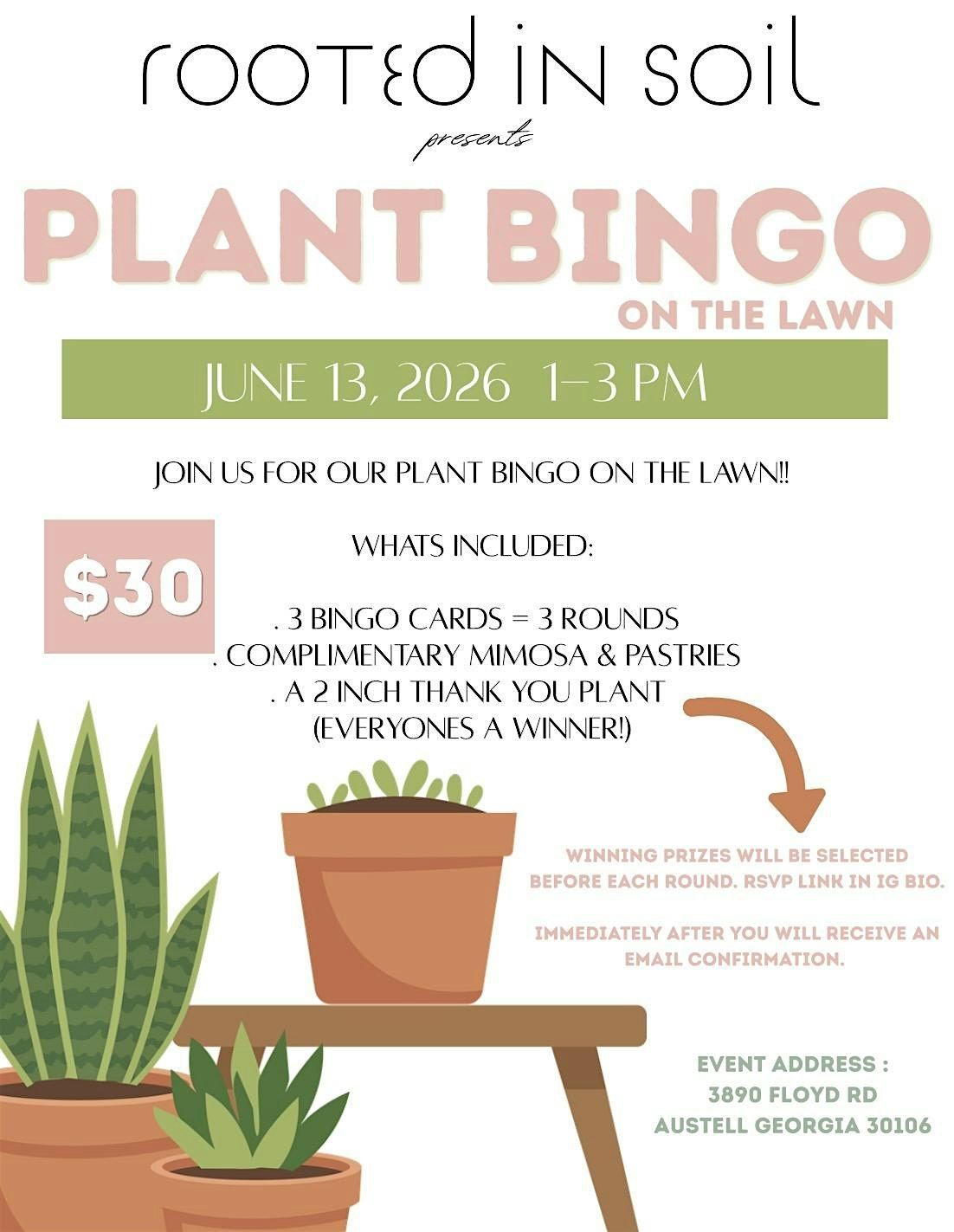 Rooted In Soil - Plant Bingo On The Lawn, 3890 Floyd Rd, Austell, 11 ...