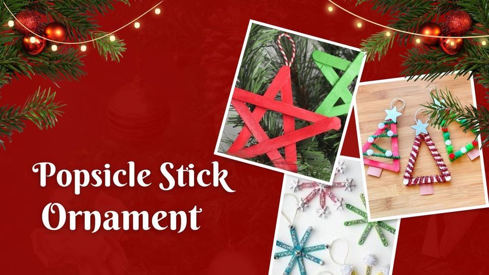 Popsicle Stick Ornament, FIT4MOM Chattanooga, 6 December to 7 December ...