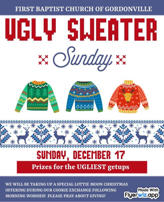 Ugly Sweater Sunday, 187 Gordonville Rd, Gordonville, TX, December 17 ...