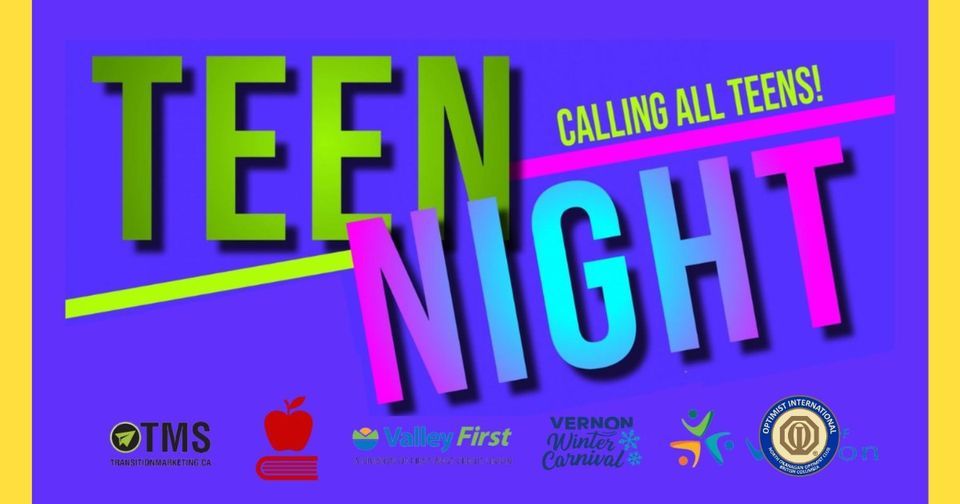 Teen Night Bounce & Glow Fun , Vernon Recreation Centre, 9 February ...