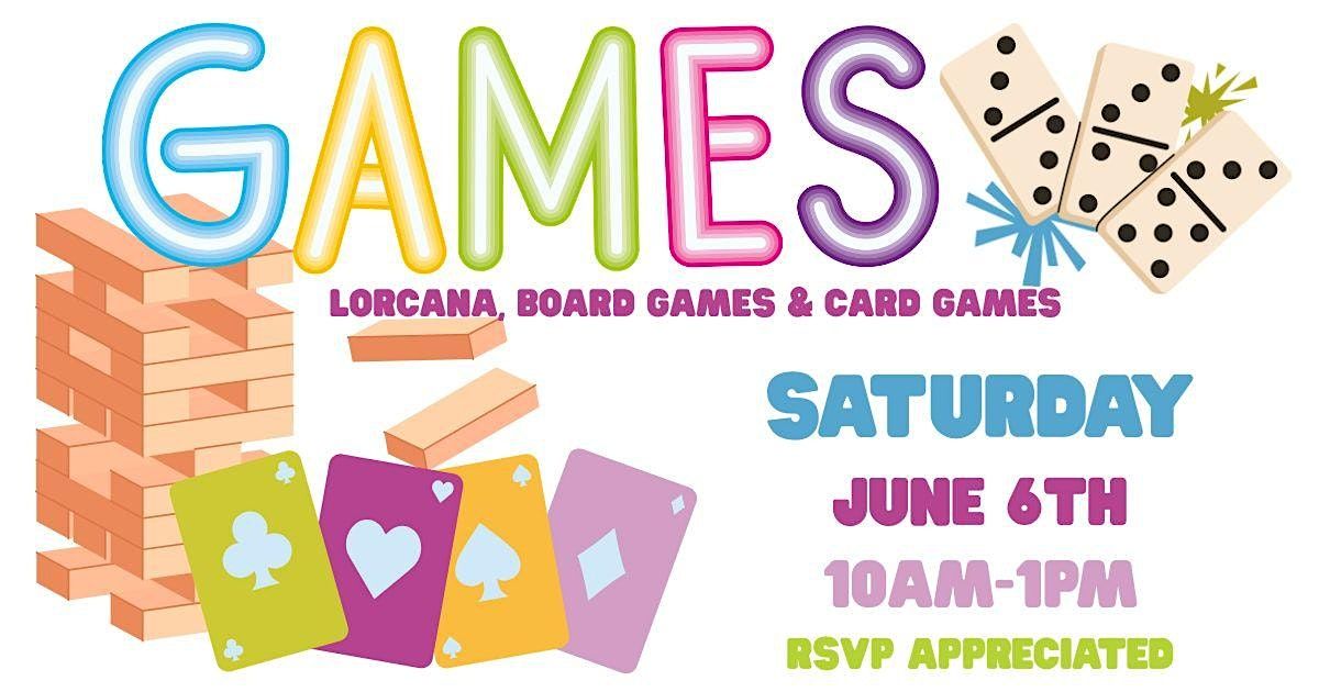 Game Day: Board & Card Games, Puzzles and Lorcana (All Ages), Beacon ...