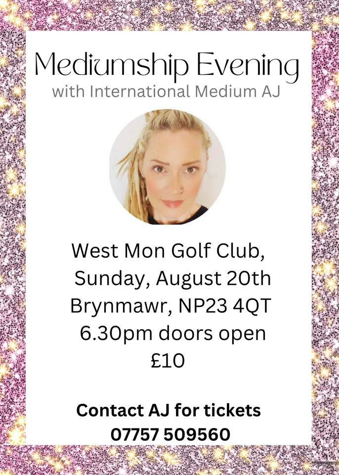 Mediumship Night West Mon Golf Club, West Monmouthshire Golf Club, Ebbw ...