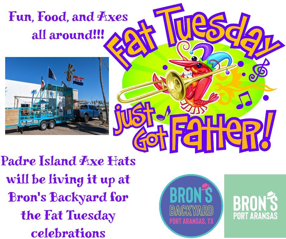 An Axe Hat Fat Tuesday, Bron's Backyard, Port Aransas, 21 February 2023 ...