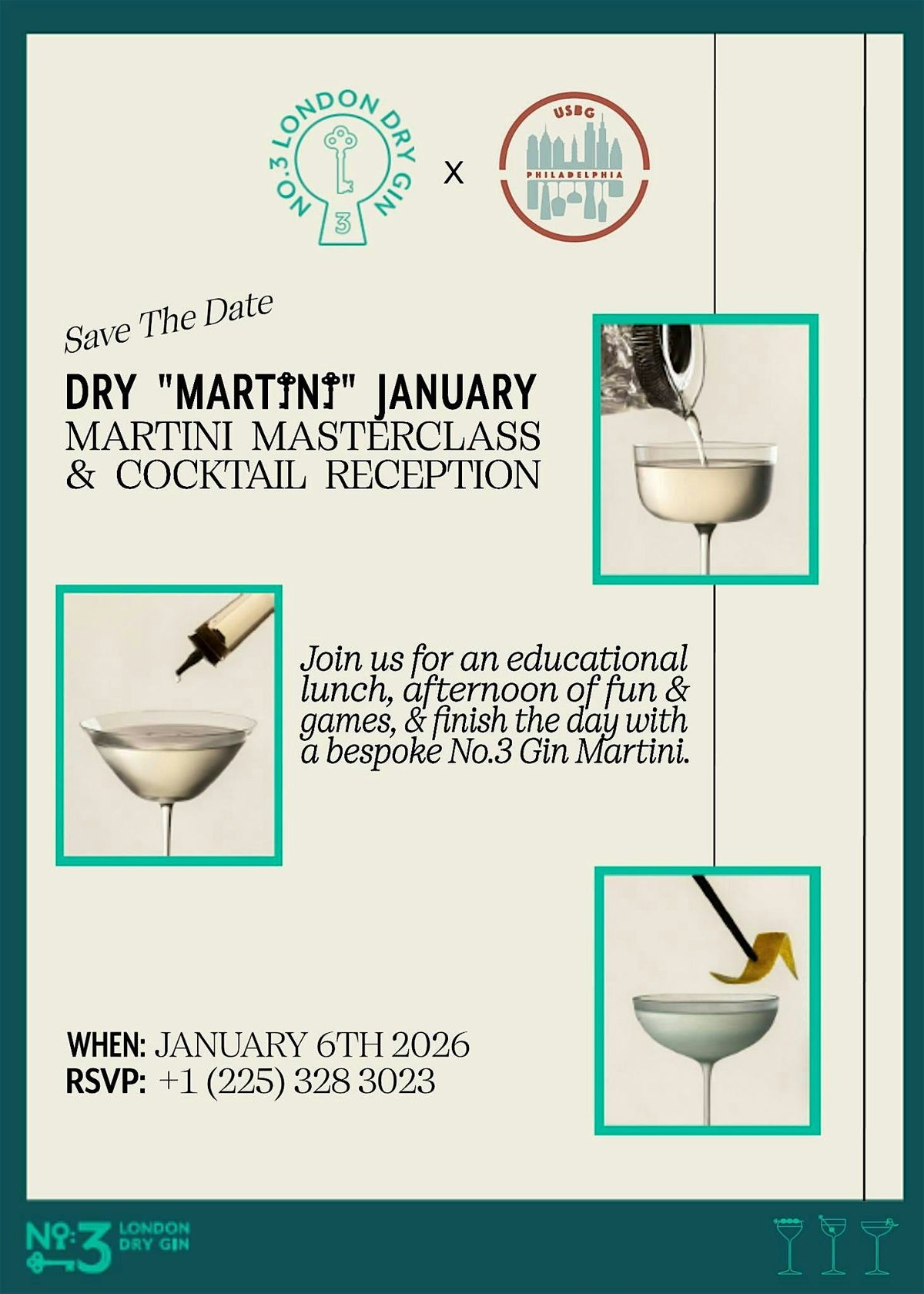 Dry Martini January Masterclass w/ No. 3 Gin, Ashton Cigar Bar ...