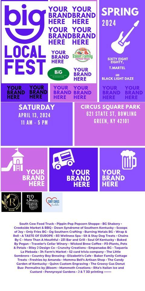 BiG Local Fest!, Circus Square Park, Bowling Green, April 13 2024 ...