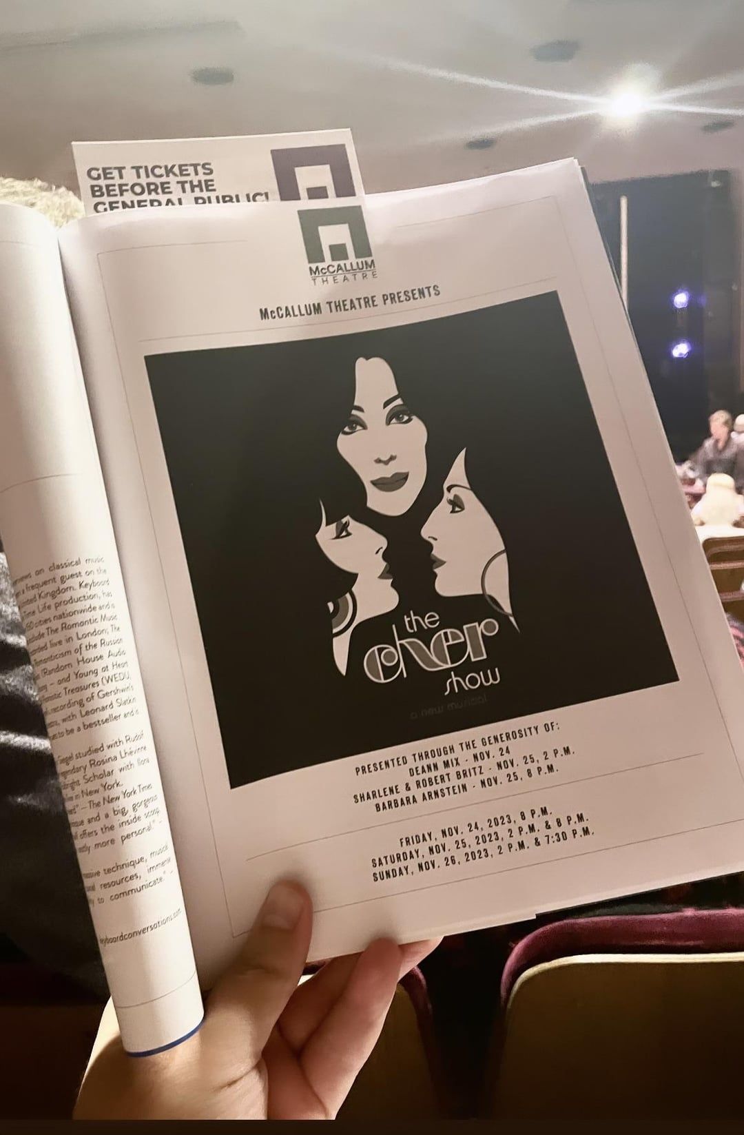 The Cher Show - Matinee, Reynolds Hall at Smith Center, Las Vegas, 21 ...