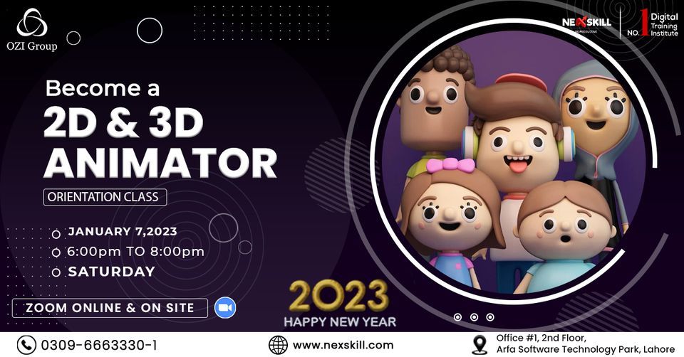 Become a 2D & 3D Animator 2023 , NeXskill - Be Productive, Lahore, 7 ...