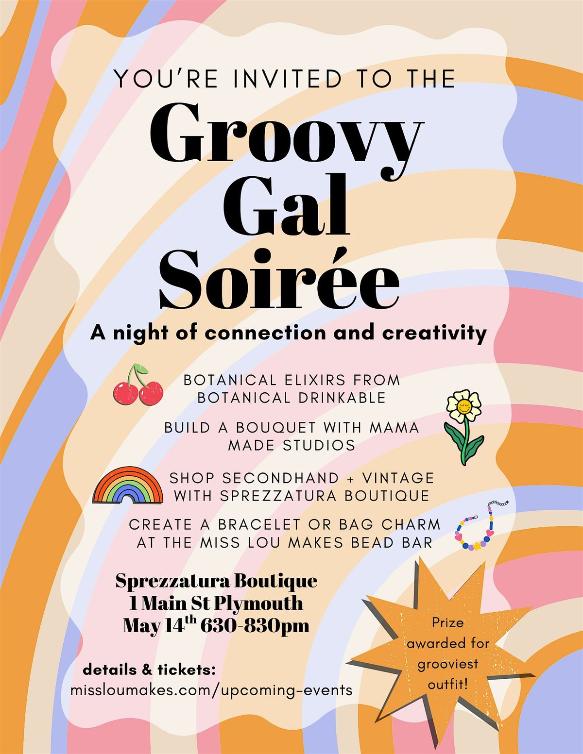 The Groovy Gal Soirée, Sprezzatura Boutique, Plymouth, 14 May 2026 ...