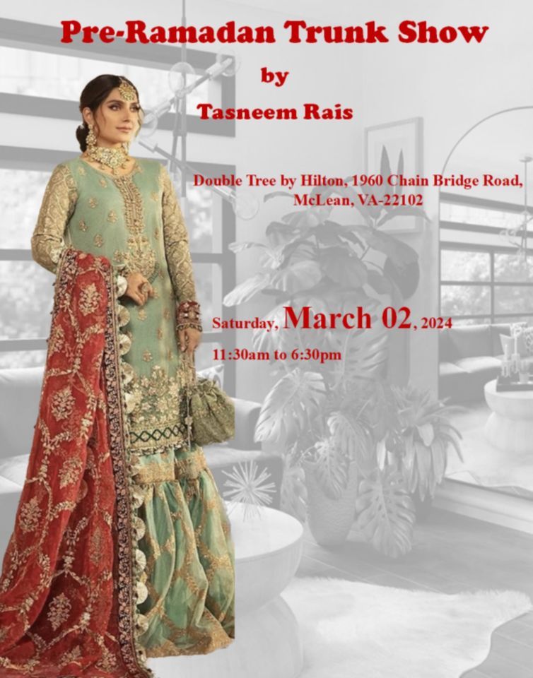 Pre-Ramadan Trunk Show, DoubleTree by Hilton McLean Tysons, 2 March ...