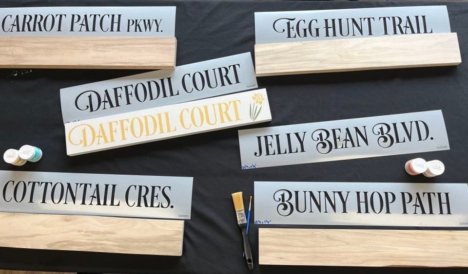 Make & Take Spring Shelf Sitter Signs with Fusion Mineral Paint , The ...