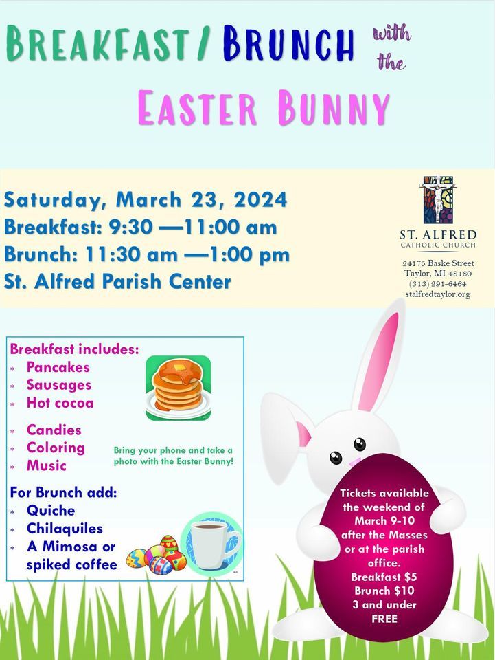 Breakfast/Brunch with the Easter Bunny, St. Alfred Catholic Church ...