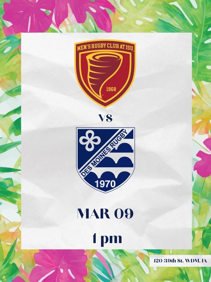 V Iowa State, Des Moines Rugby Football Club, West Des Moines, March 9 ...