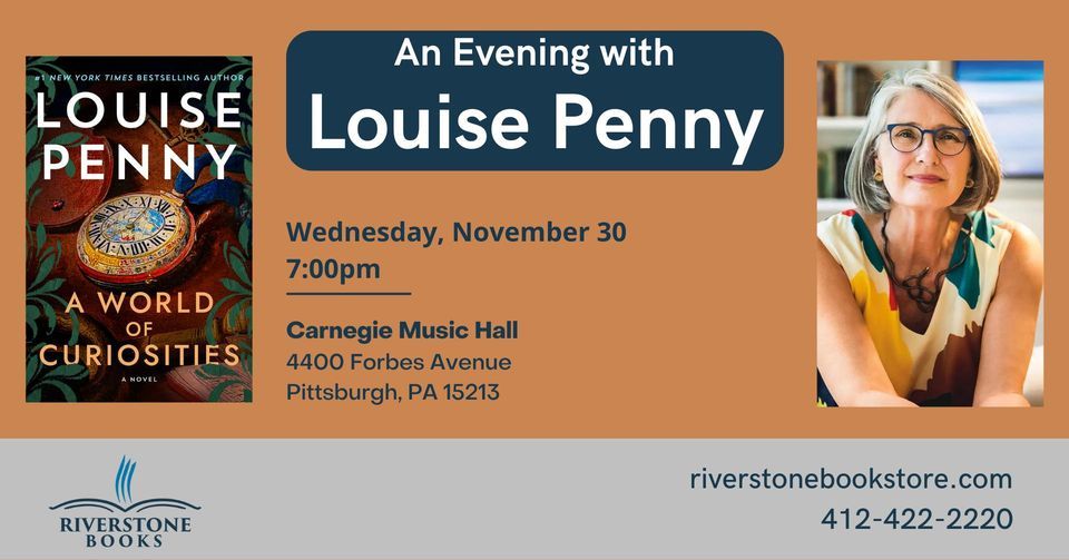 Louise Penny comes to Pittsburgh!, Carnegie Music Hall of Oakland ...