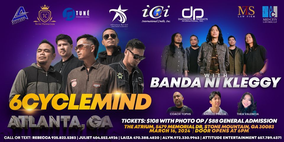 6CYCLEMIND with Banda ni Kleggy US Tour 2024, 5479 Memorial Drive,Stone ...