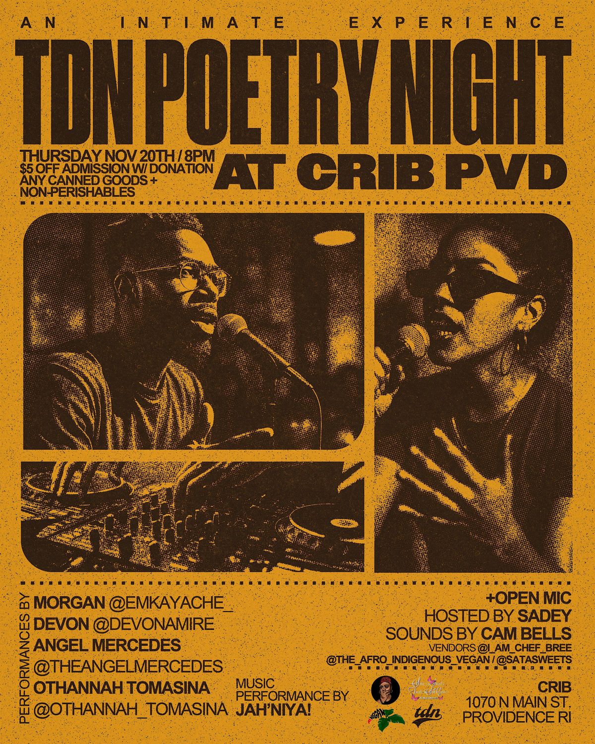 TDN Poetry Night @ CRIB, Crib (Providence), 20 November 2025 | AllEvents