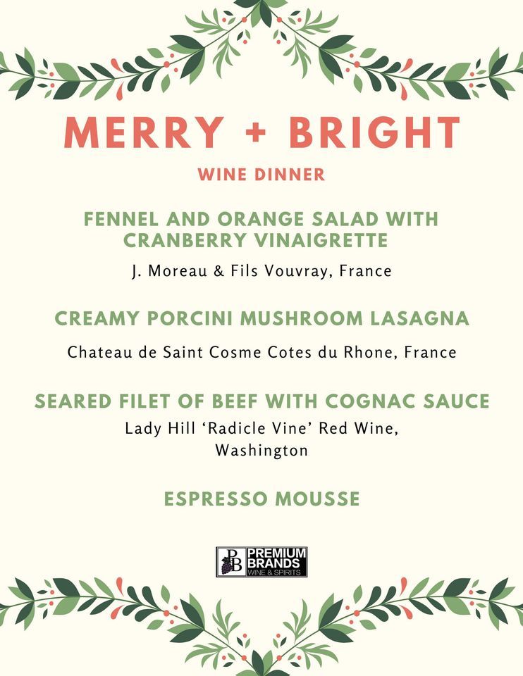 Merry and Bright Wine Dinner, Duet Restaurant, Tulsa, December 20 2023 ...