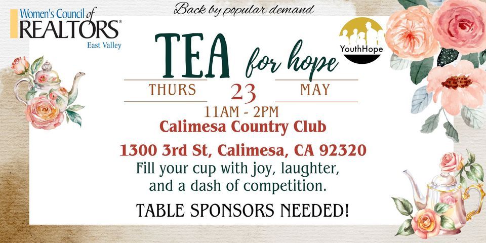 Tea for Hope 2024, Calimesa Country Club, 23 May 2024 | AllEvents.in