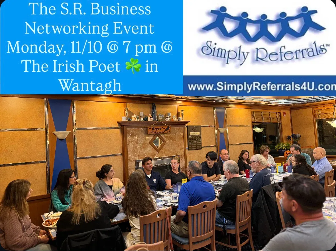 The S.R. Wantagh Business Networking Event @ The Irish ☘️ Poet ...