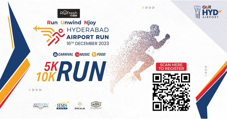 Hyderabad Airport Run 2023, GMR ARENA, Shamshabad, Hyderabad, 16 ...