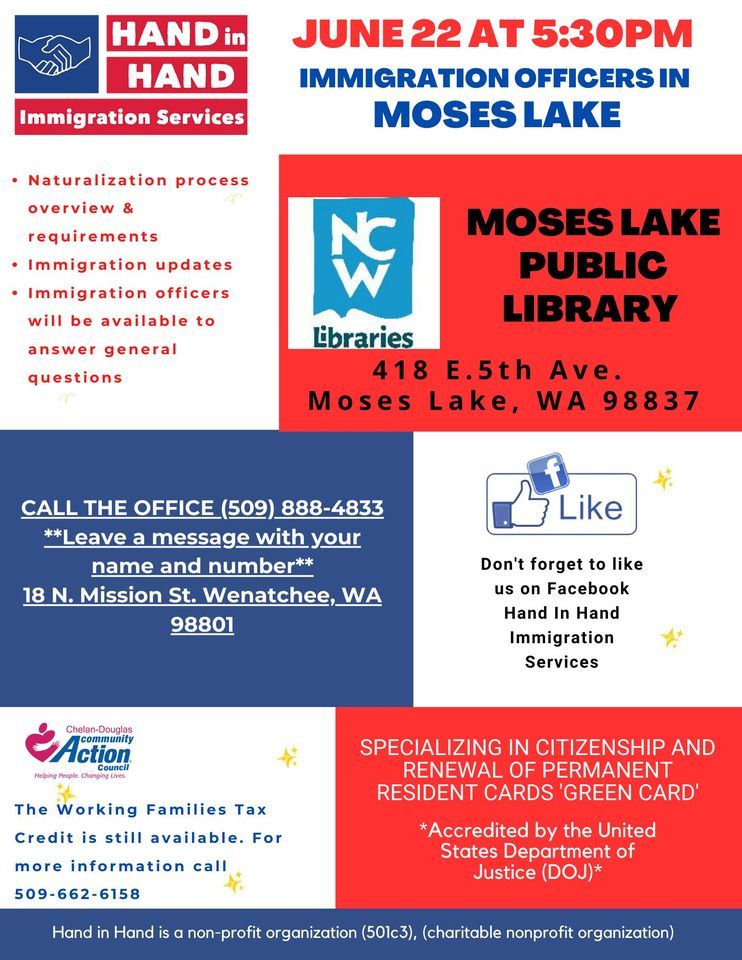 Immigration Naturalization Information Session Part 2, Moses Lake ...