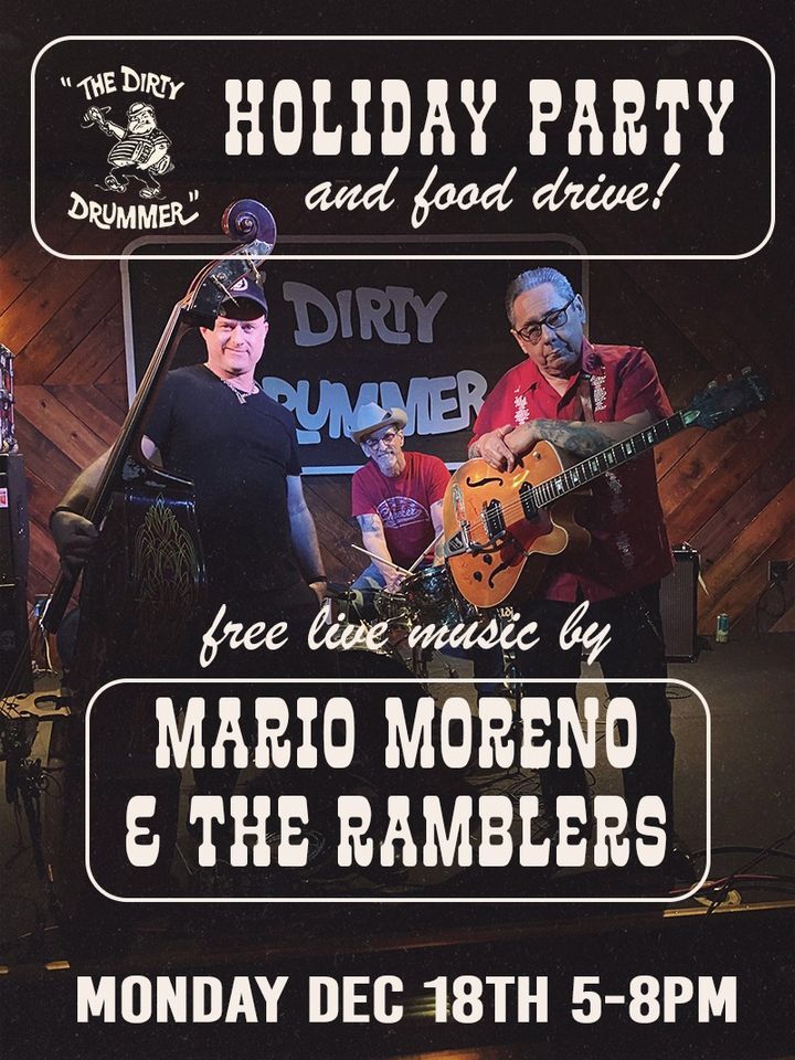 Dirty Drummer Holiday Happy Hour Food Drive with Mario Moreno & The ...