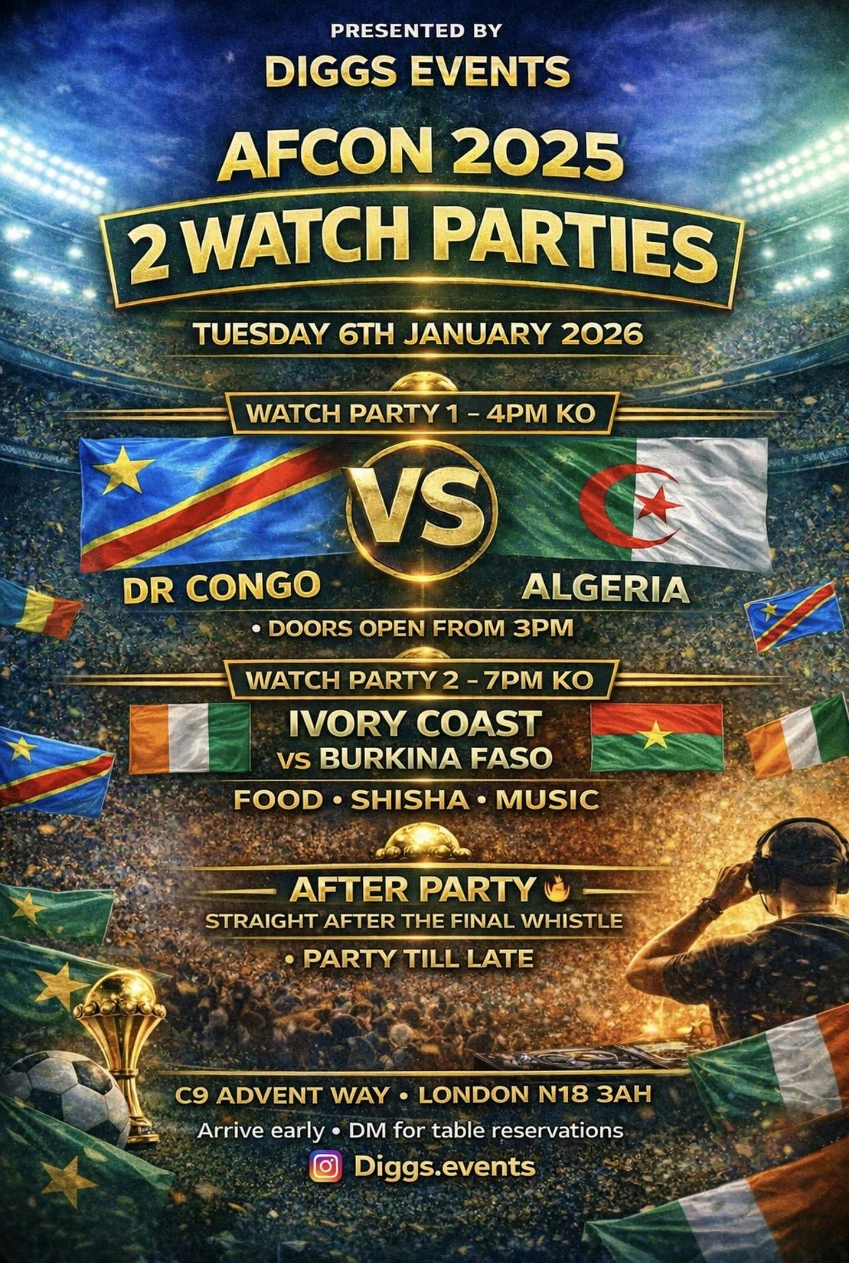 AFCON Watch Party: CONGO🇨🇩🇩🇿 + IVORY C.🇨🇮🇧🇫, Xhale Rooftop Lounge ...