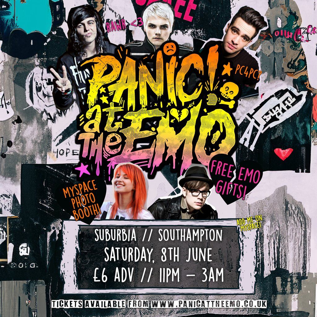 Panic at the Emo!, Suburbia Southampton, 8 June to 9 June | AllEvents.in Panic at the Emo!, Suburbia Southampton, 8 June to 9 June | AllEvents.in