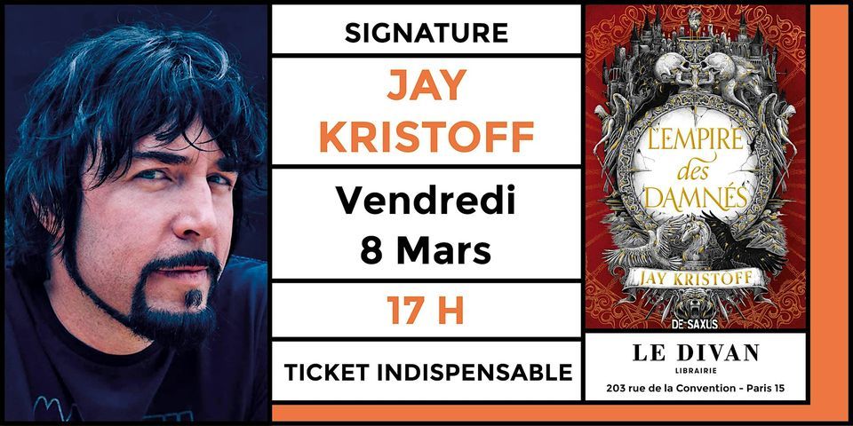Rencontre exceptionnelle avec Jay Kristoff au Divan, 203 Rue de la ...