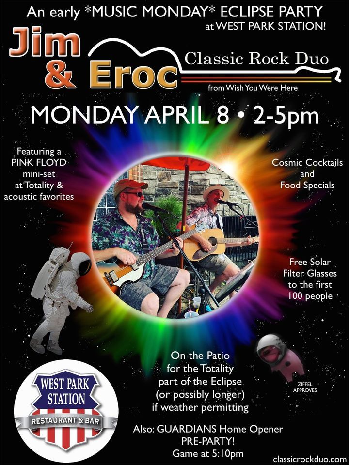 Jim & Eroc Duo Eclipse Party at West Park Station, Monday April, 8 2 ...