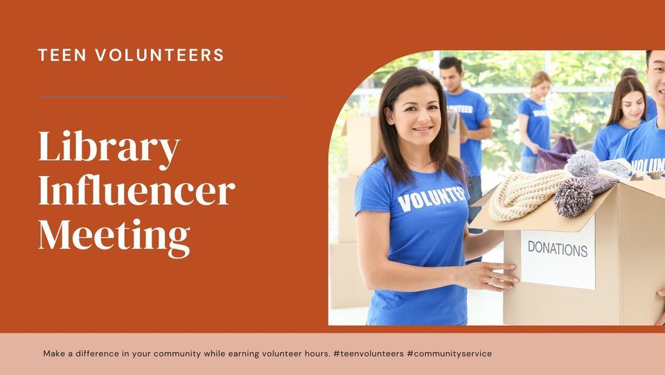 Teen Library Influencer Meeting, Stoughton Public Library, January 10 ...