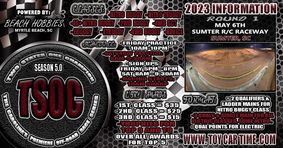 2023 TSOC TWO STATES ONE CHAMPIONSHIP RD1 HOSTED BY SUMTER RC RACEWAY ...