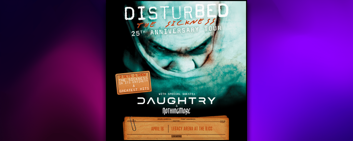 Disturbed with Daughtry and Nothing More, Paycom Center, Oklahoma City ...