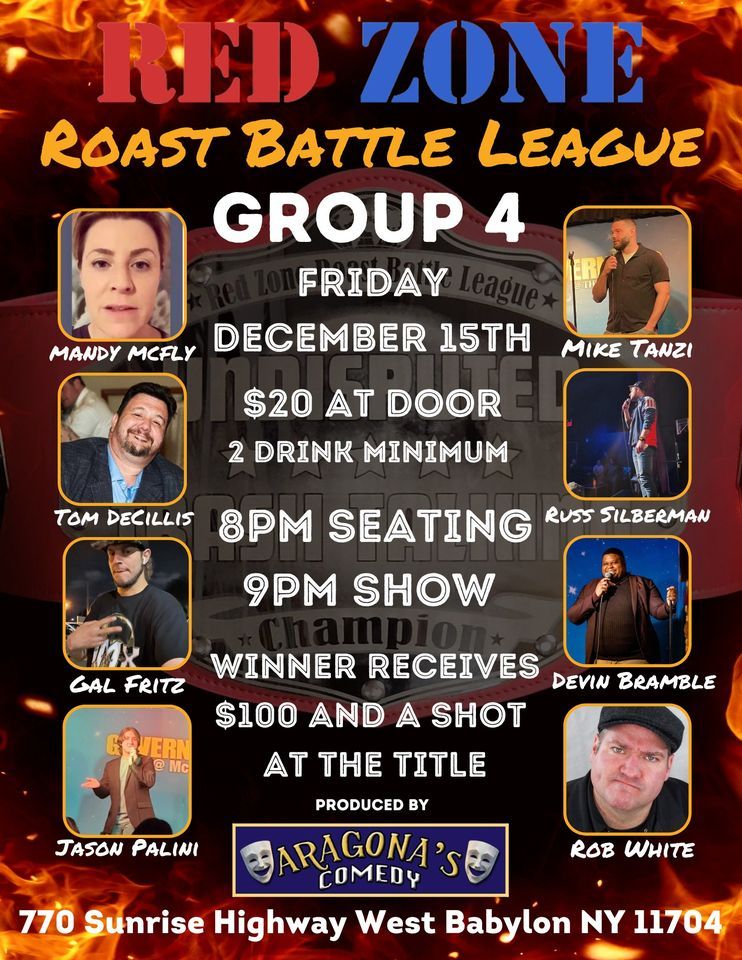 Red Zone Roast Battle League Group 4, Red Zone Bar & Grill, Babylon, 15 December 2023 | AllEvents.in