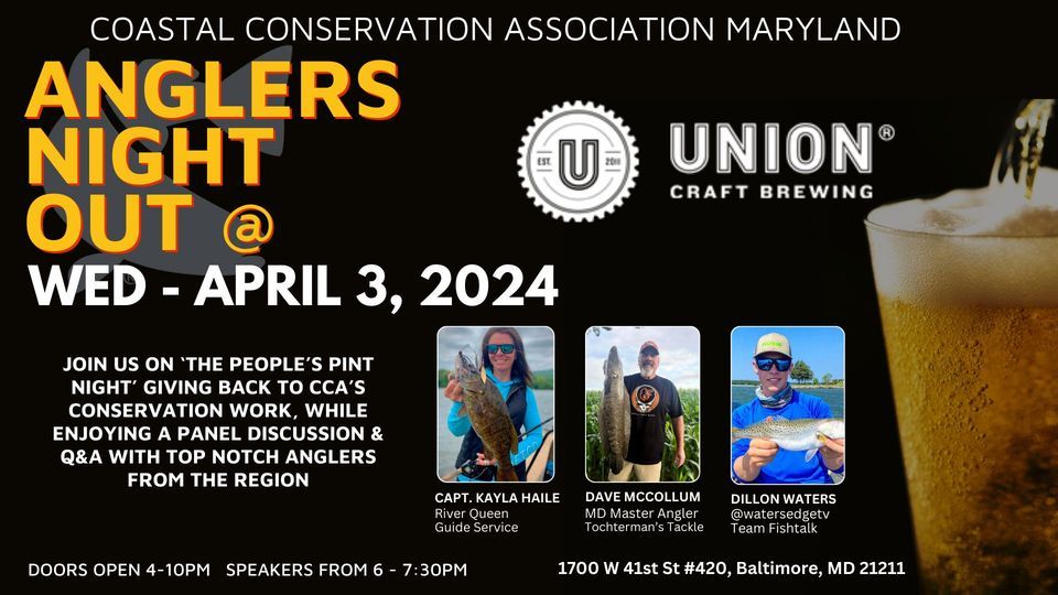 Anglers Night Out @ Union Craft Brewing, UNION Craft Brewing, Baltimore ...