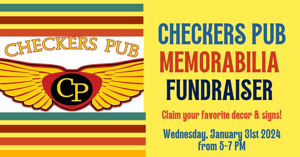 Checkers Pub Memorabilia Fundraiser, The Moontower, Redmond, 31 January ...