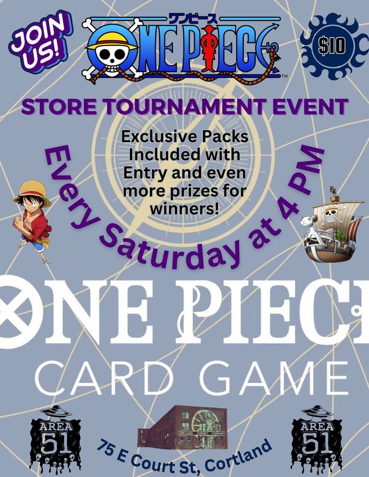One Piece Store Tournament Event, Area 51 & The Crowe's Nest Online ...