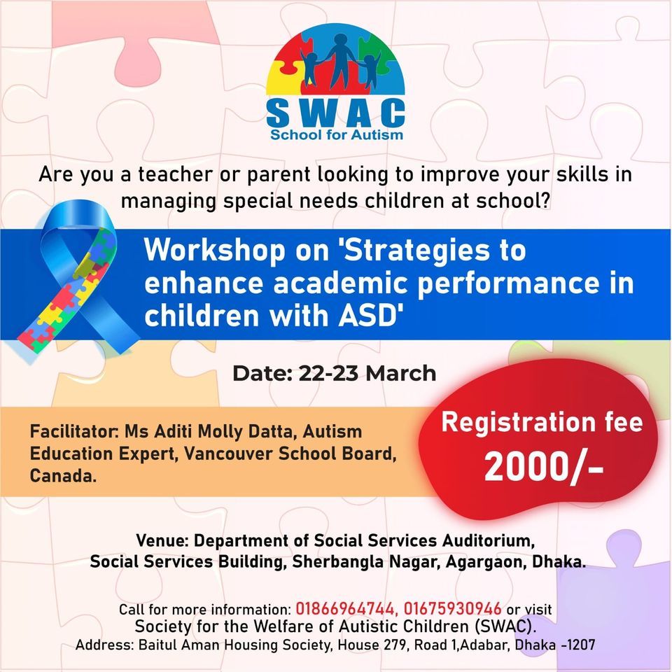 Workshop on Strategies to enhance academic performance in children with ...