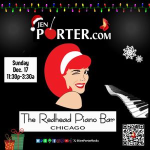 Jen Porter gets holly jolly at Redhead Piano Bar LATE NITE, Redhead ...