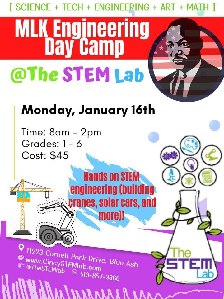 MLK Engineering Day Camp, The STEM Lab, Reading, January 16 2023 | AllEvents.in