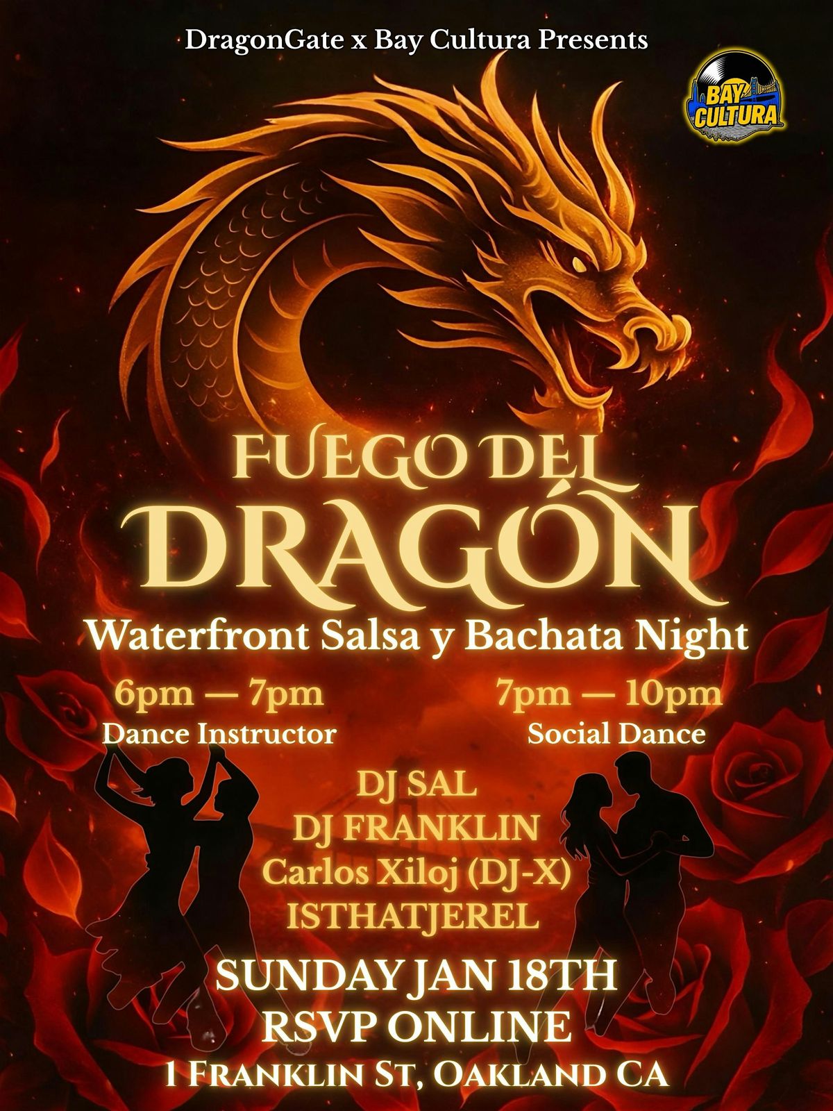 Fuego del Dragon - Salsa y Bachata Social @ Dragon Gate, Dragon Gate ...