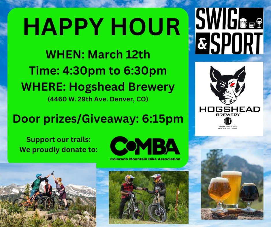 Swig and Sport Happy Hour MTN Bike Gear Giveaway! , Hogshead Brewery ...