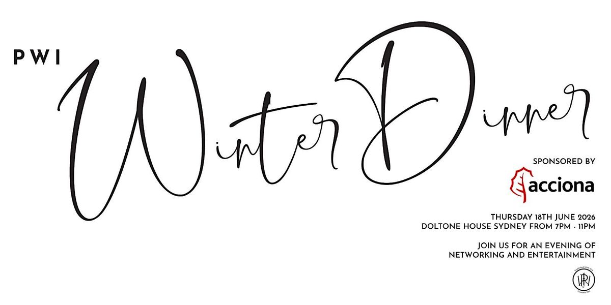 PWI Winter Dinner 2026 in Sydney – June 18, 2026 | AllEvents